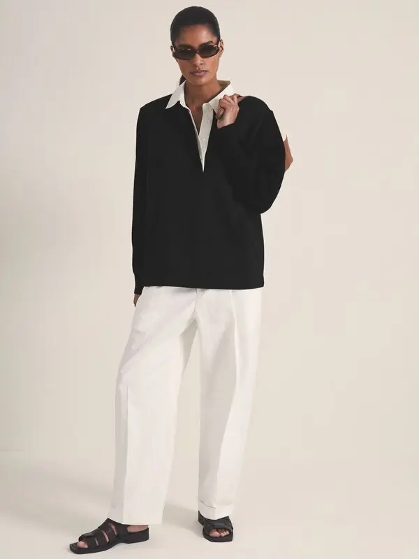 REISS X Les 100 Ciels Noa Polo Sweatshirt