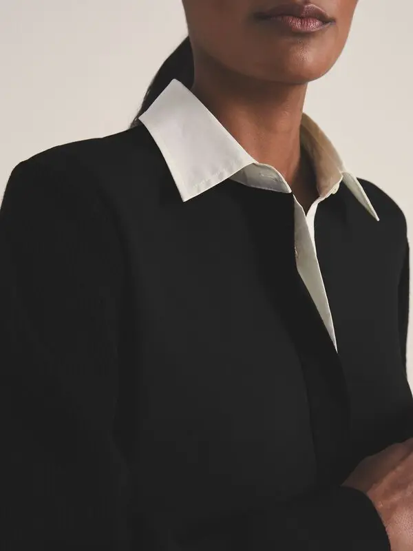 REISS X Les 100 Ciels Noa Polo Sweatshirt