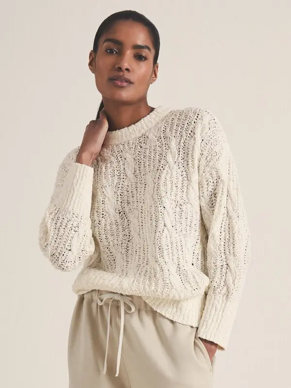 Reiss Oakley Bouclé Knit Jumper In Ivory 55% Off Editorialist
