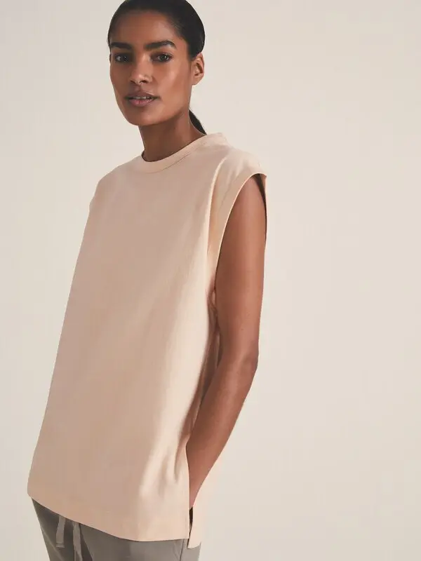 REISS X Les 100 Ciels Dylan Oversized Vest - Peach