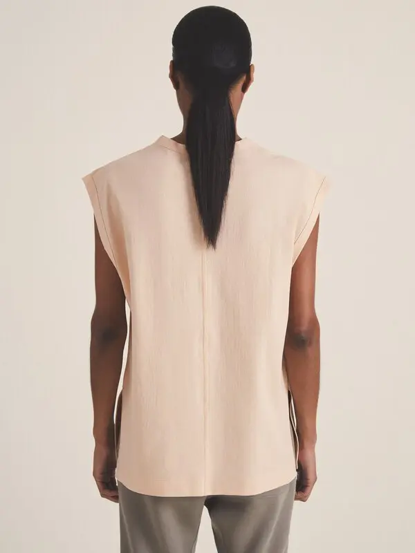 REISS X Les 100 Ciels Dylan Oversized Vest - Peach