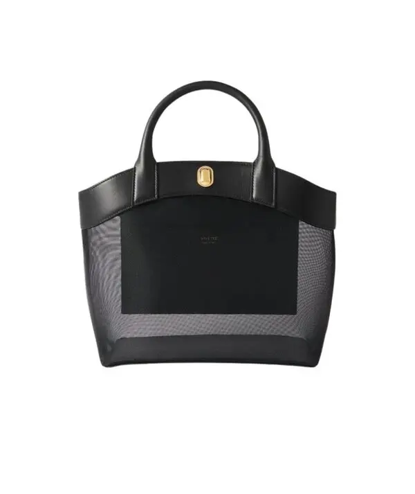 Savette Tondo Leather-trimmed Mesh Tote