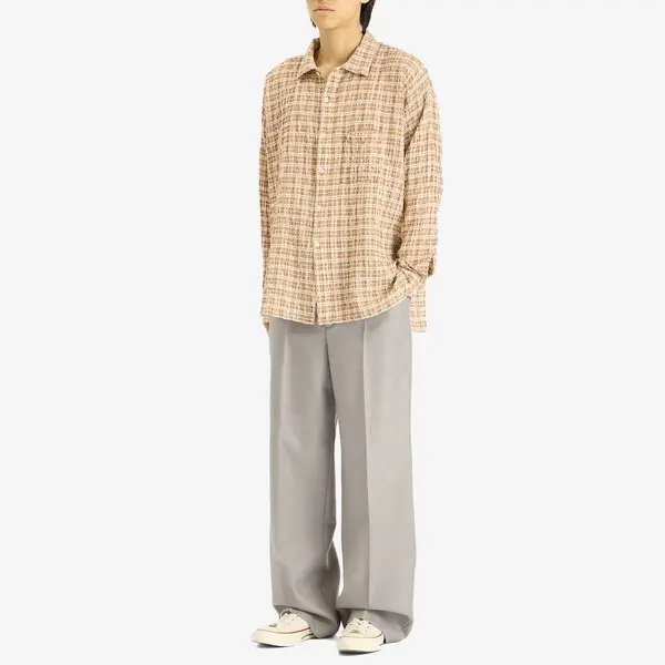 SECOND / LAYER Baggy Hidden Check Tailored Trousers