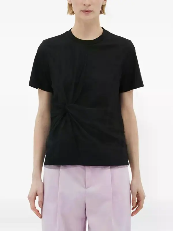 MSGM Gathered Cotton T-shirt