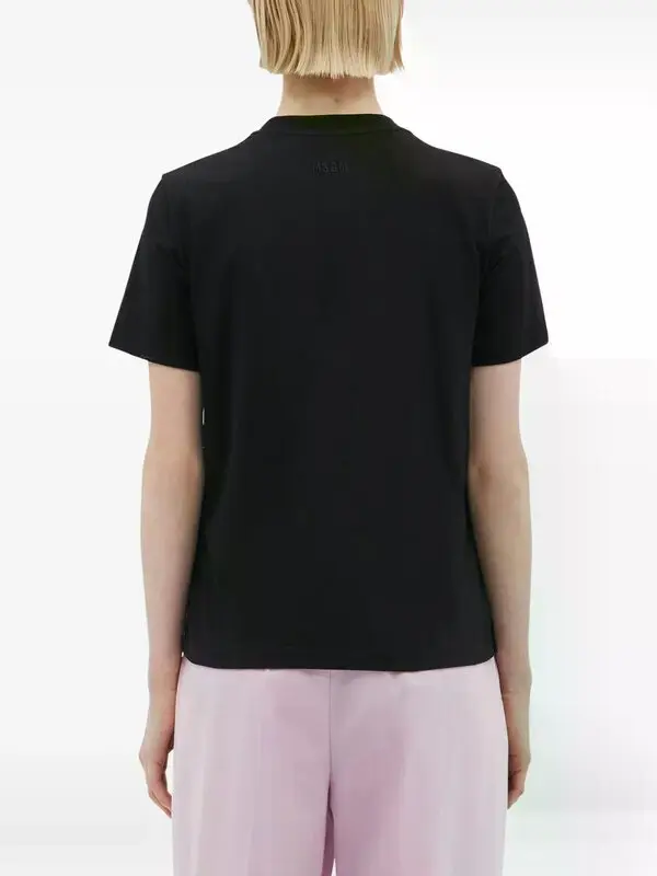 MSGM Gathered Cotton T-shirt