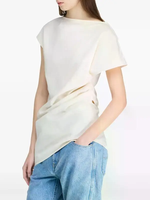 JW Anderson Asymmetric Draped Top - White