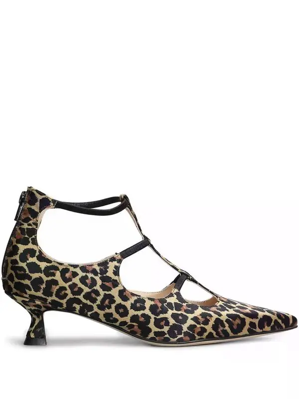 ANNA F. 50mm Leopard-print Pumps
