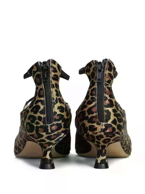 ANNA F. 50mm Leopard-print Pumps