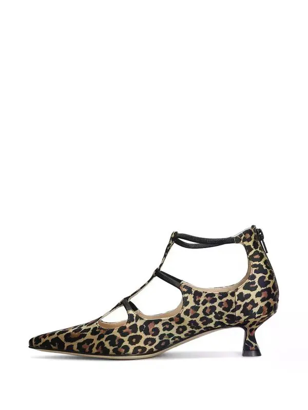 ANNA F. 50mm Leopard-print Pumps