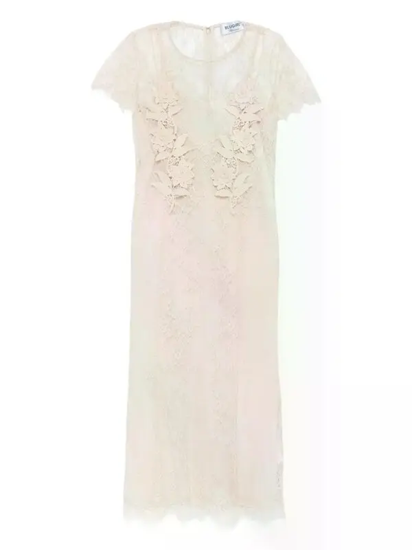Blugirl Lace Midi Dress In Neutrals - 64% Off | Editorialist