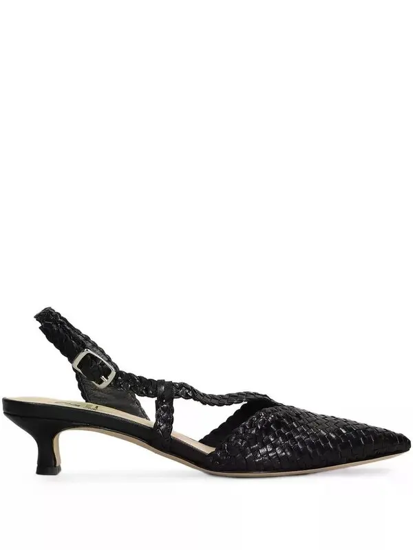 L'ARIANNA Leather Slingback Pumps