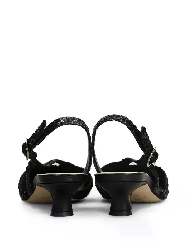 L'ARIANNA Leather Slingback Pumps