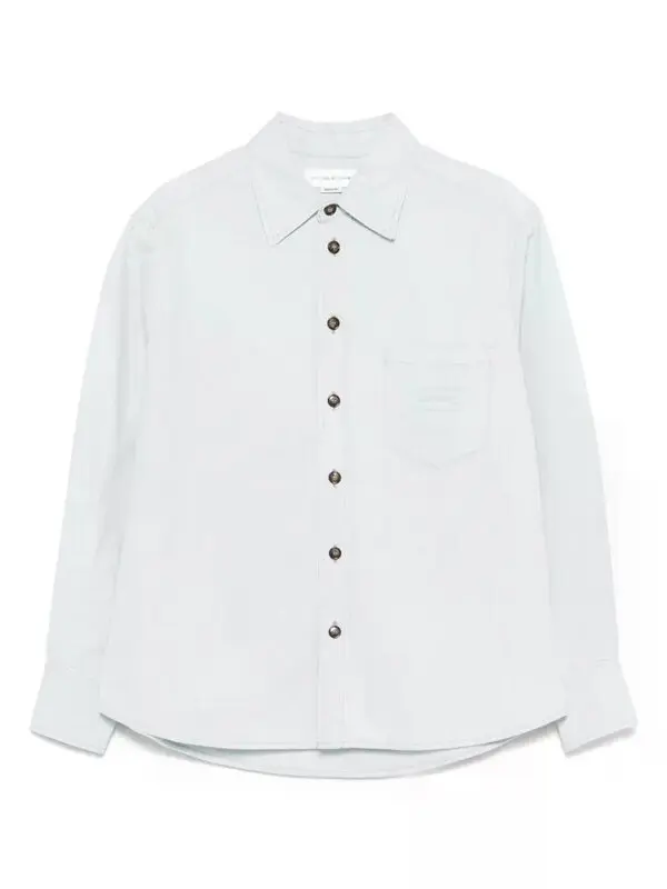 Victoria Beckham Logo-embossed Shirt - Blue