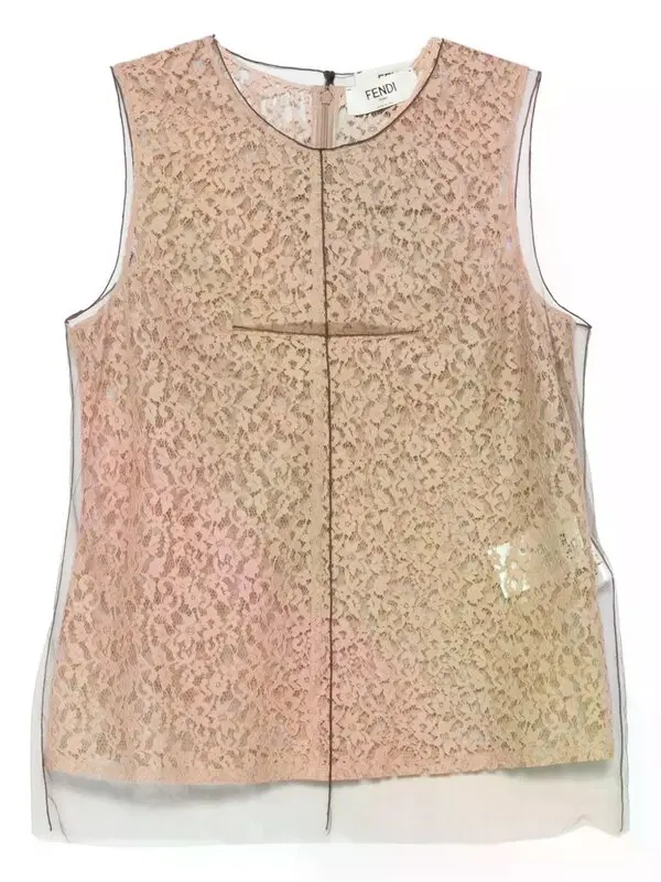 Fendi Floral-lace Top