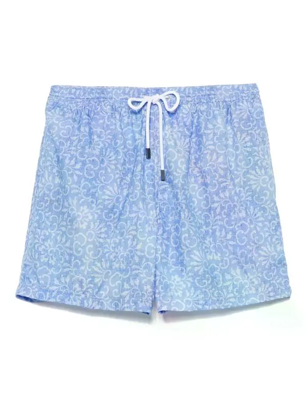 BARBA NAPOLI Paisley Swim Shorts - Blue