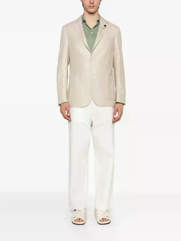 LARDINI Single-breasted Blazer - Neutrals