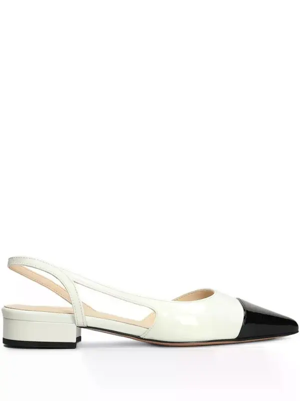ANNA F. 35mm Leather Pumps - Neutrals
