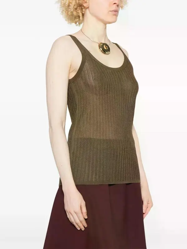 Helmut Lang Pointelle Ribbed Tank Top