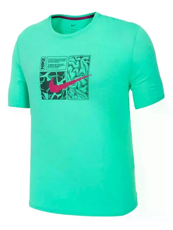 Nike Dri-fit Miler D.y.e. Light Menta/dynamic Berry T-shirt - Green