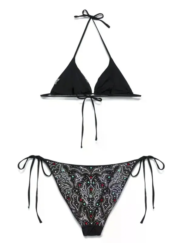 VENUJA Crystal-embellished Bikini - Black