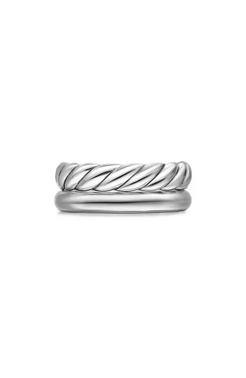 David Yurman Mercer® Two Row Ring - Silver