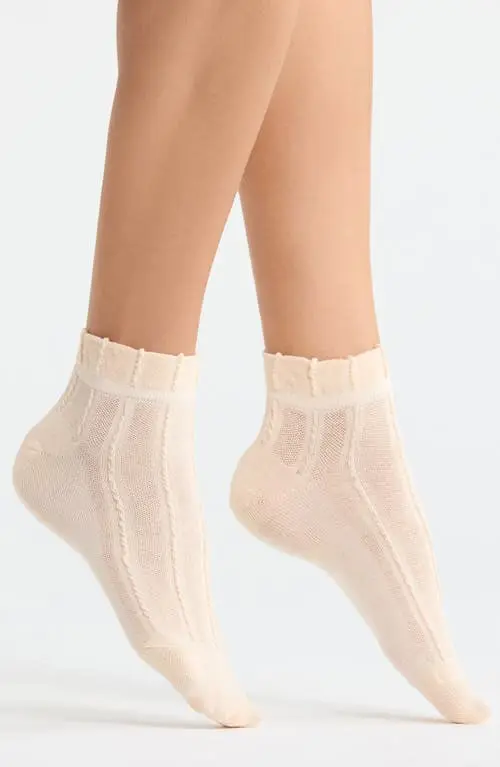 CASA CLARA Dylan Crew Socks - Ivory