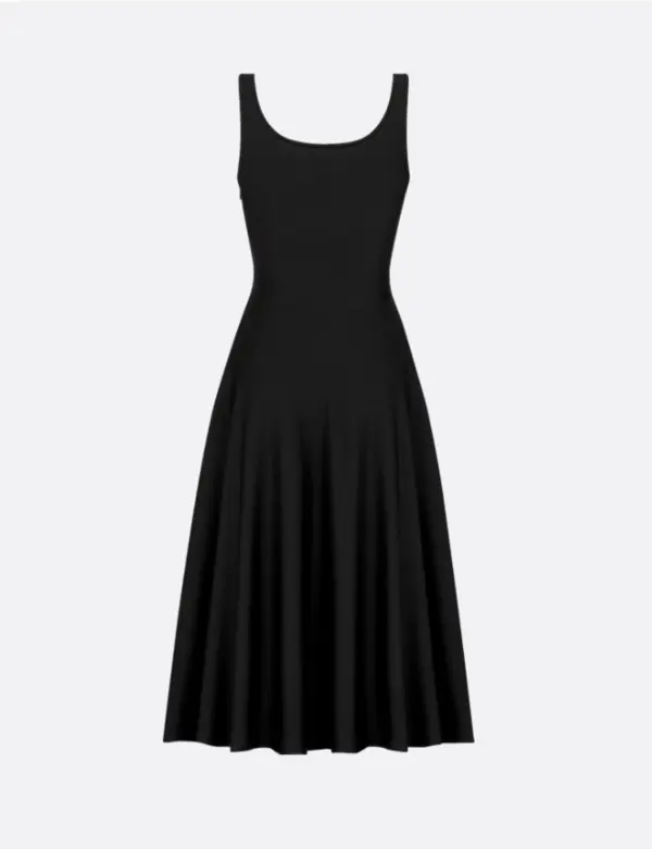 slim fit dress slacks Strapless Fit and Flare Midi Dress Medium / Black