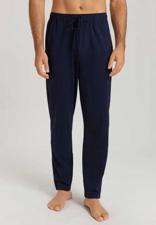Hanro Night And Day Cotton Drawstring Pants - Deep Navy
