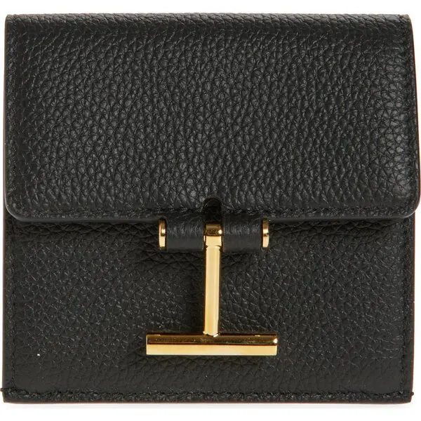 TOM FORD Tara Leather Card Wallet - Black