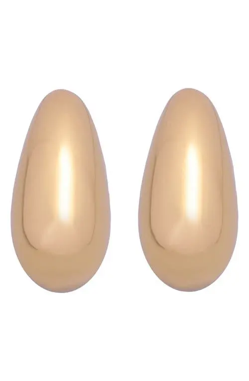 REISS Calla Curve Scoop Earrings - Gold Tone