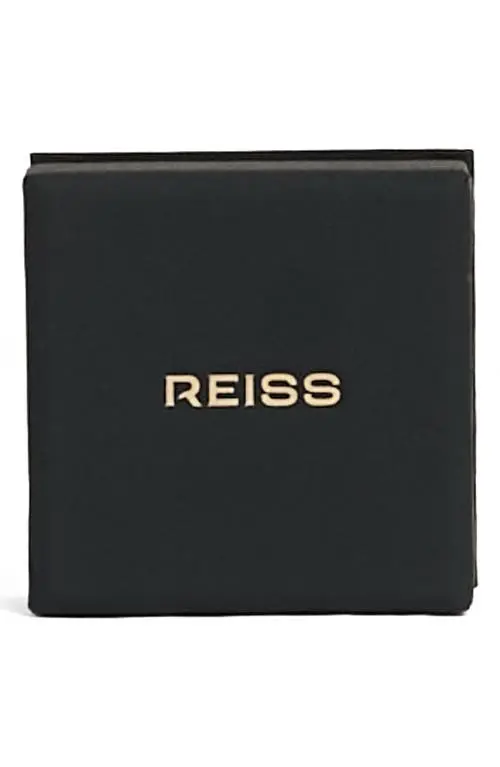 REISS Calla Curve Scoop Earrings - Silver Tone