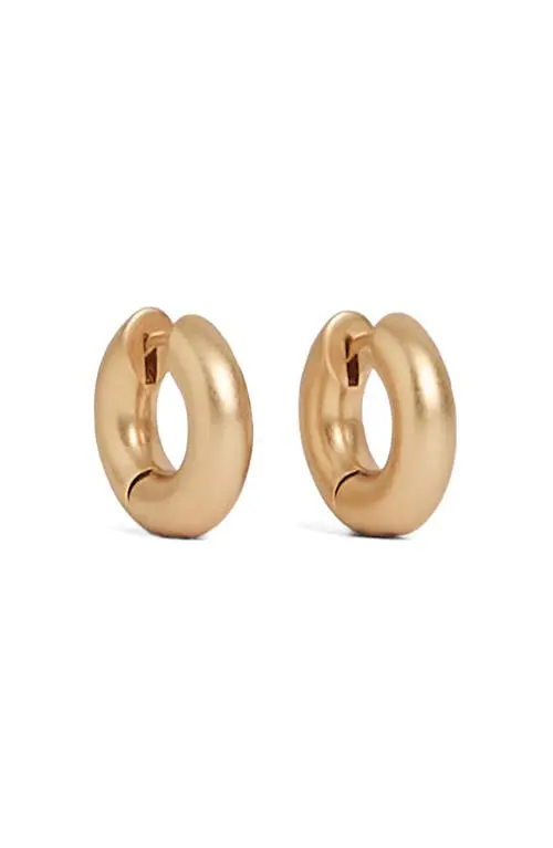 REISS Oliva Huggie Hoop Earrings - Gold Tone