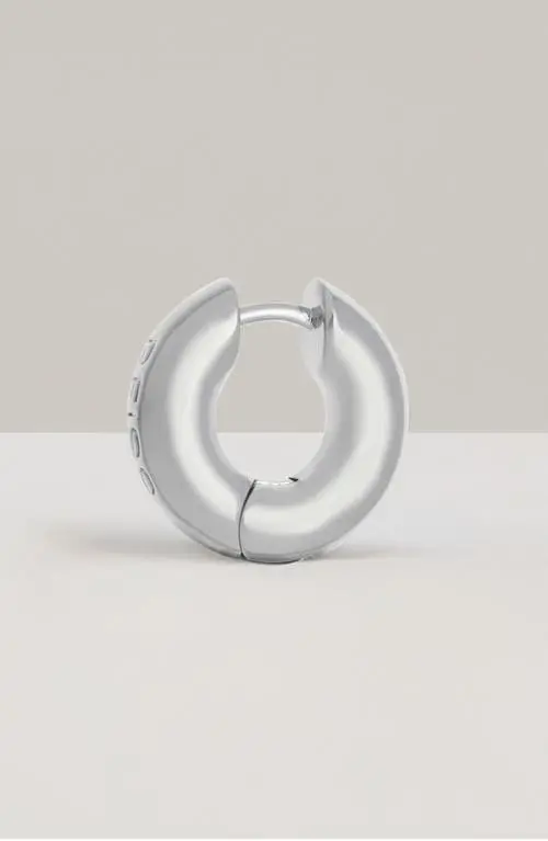 REISS Oliva Huggie Hoop Earrings - Silver Tone