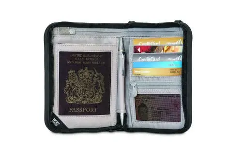 PACSAFE Rfidsafe V150 Anti Theft Rfid Blocking Compact Organiser - Black