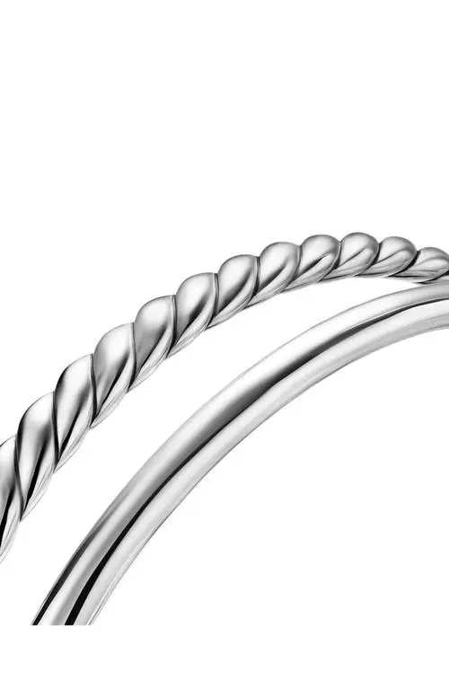 David Yurman Dy Mercer Two Row Cuff Bracelet