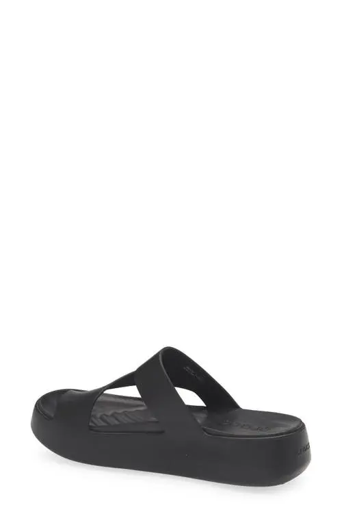 CROCS Getaway Toe Loop Platform Sandals - Black