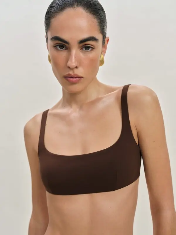 REFORMATION Kauaii Bikini Top - Brown