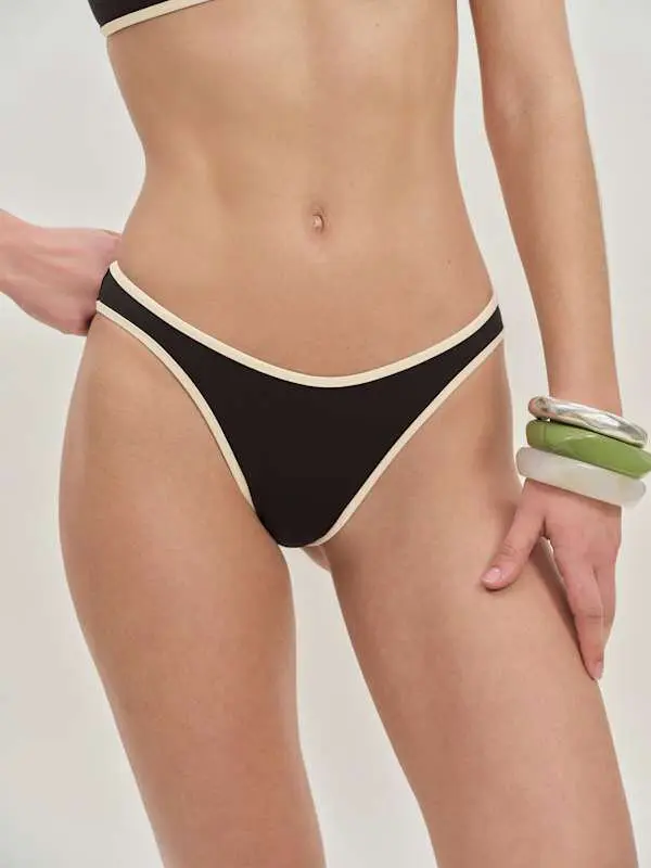 REFORMATION Douro Bikini Bottom - Black