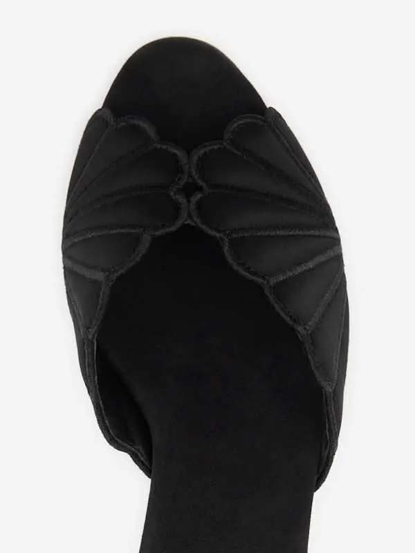 REFORMATION Waldena Block Heeled Mule - Black