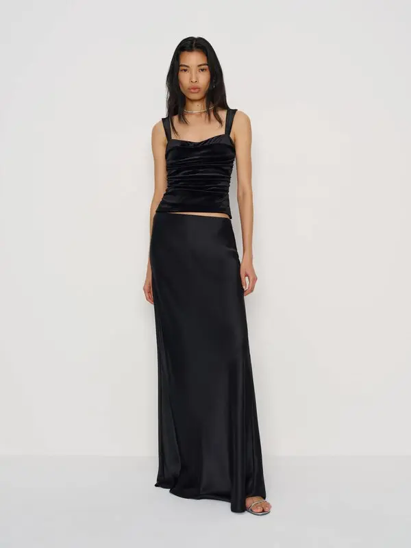REFORMATION Trish Knit Top - Black