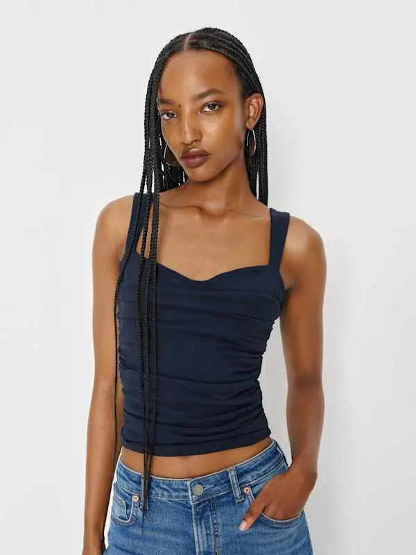 REFORMATION Trish Knit Top - Blue
