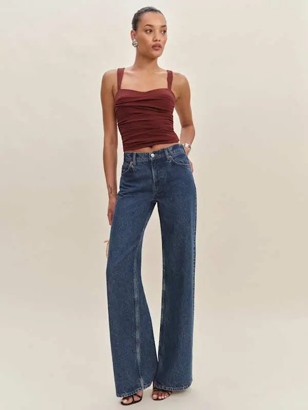 REFORMATION Trish Knit Top - Red