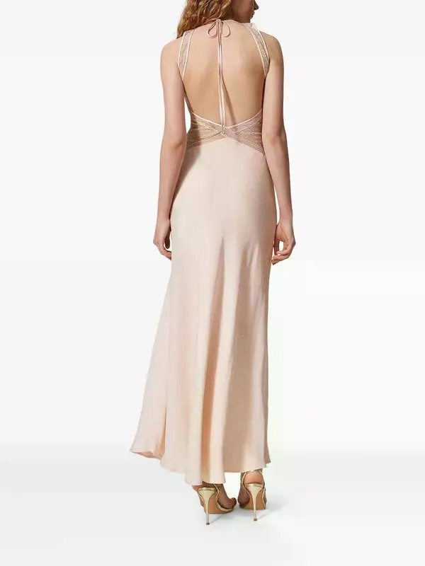 TWINSET Long Lace-detail Maxi Dress
