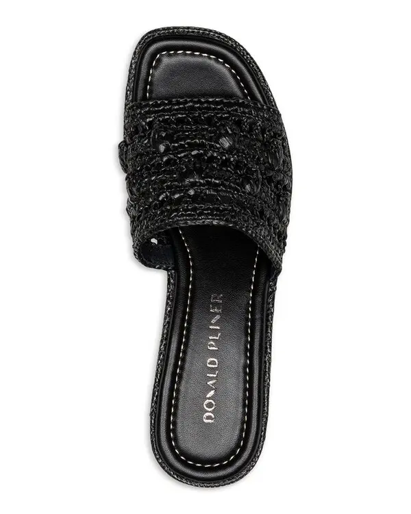 DONALD PLINER Jakki Wedge Sandals - Black