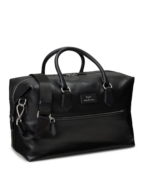 Polo Ralph Lauren Smooth Leather Duffel - Black