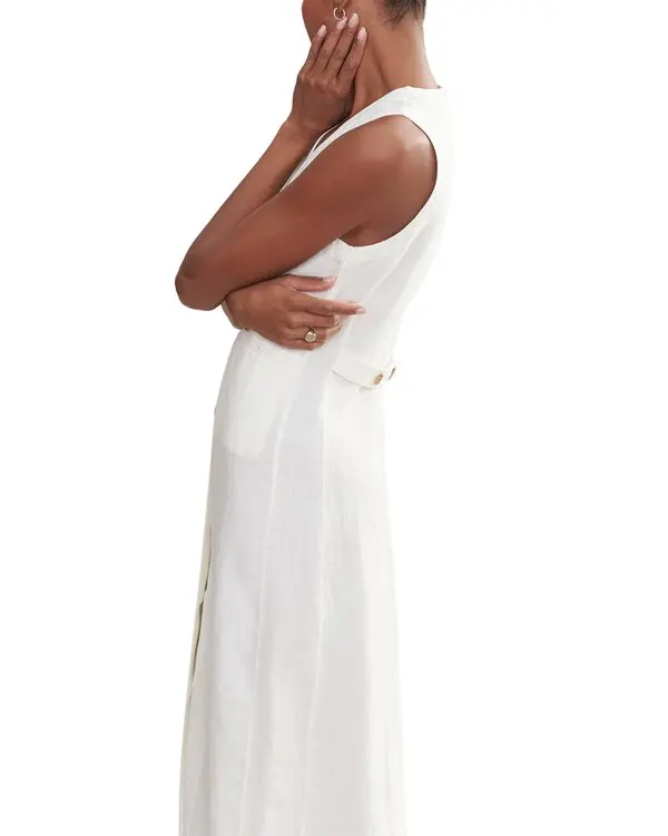 Jenni Kayne Callan Linen Midi Dress - Ivory
