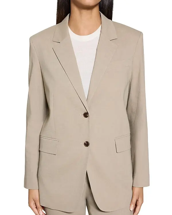 Theory Single-breasted Blazer - Soft Taupe