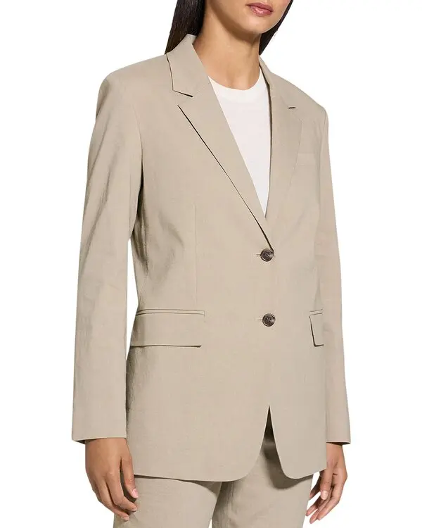 Theory Single-breasted Blazer - Soft Taupe