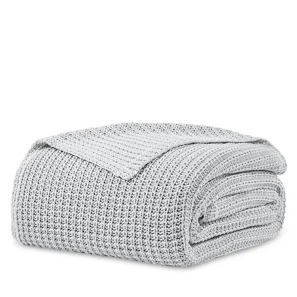 UGG Luna Knit Cotton Throw Blanket - Stone