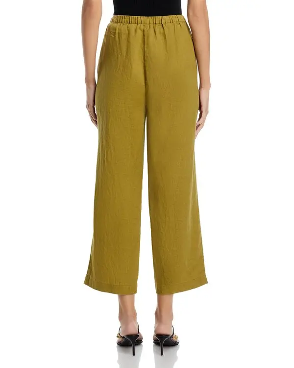 Eileen Fisher Linen Straight Leg Pull-on Pants